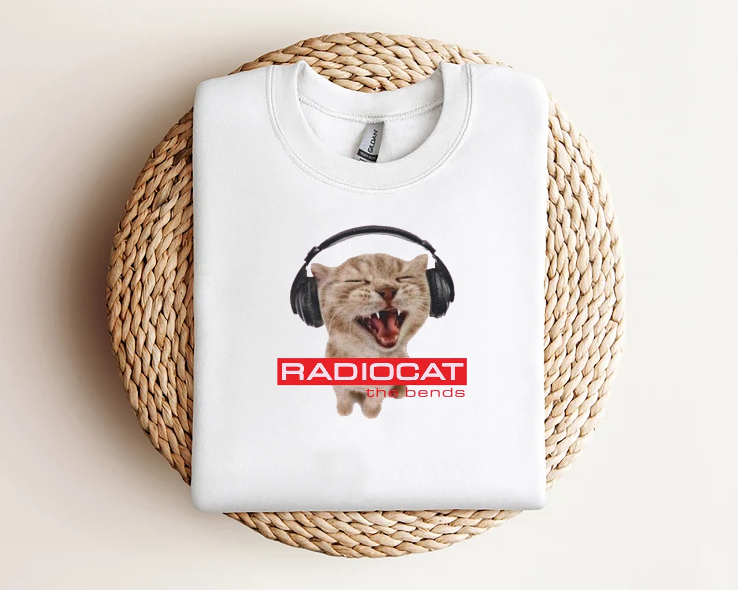 Radiocat Sweatshirt, Radiohead Cat Album Cover Sweater, the Bends ...