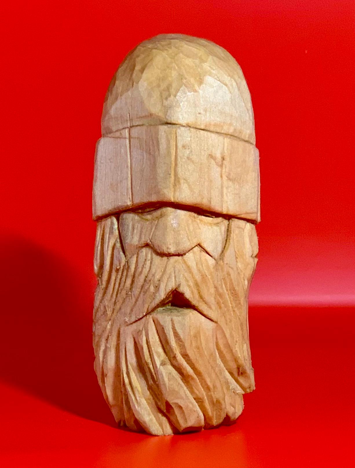 Hand Carved Natural Wood Santa 4 - Etsy