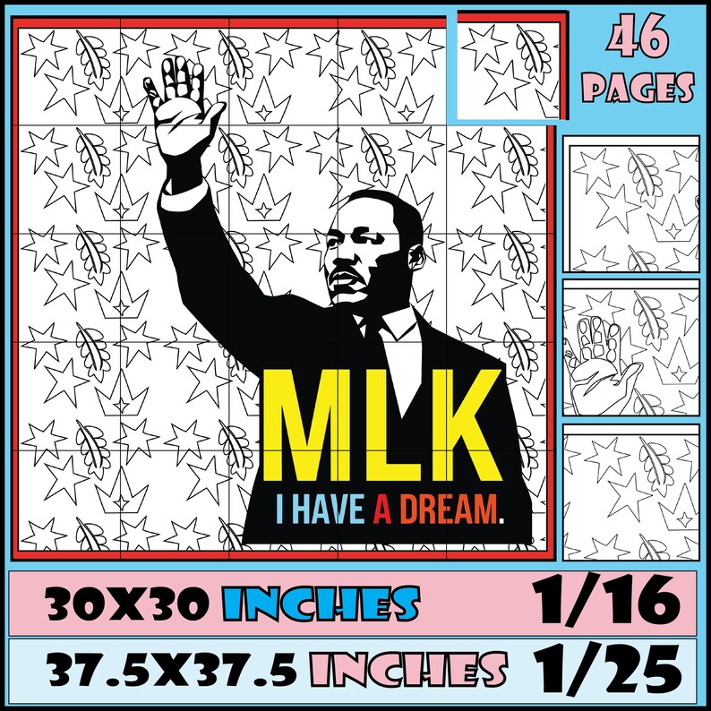 I Have a Dream Martin Luther King JR Coloring Sheets January MLK Day ...