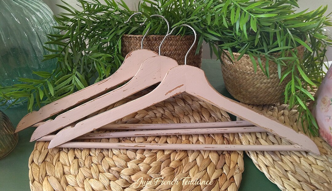 Pink Shabby Chic Hangers in Set of 3 - Etsy