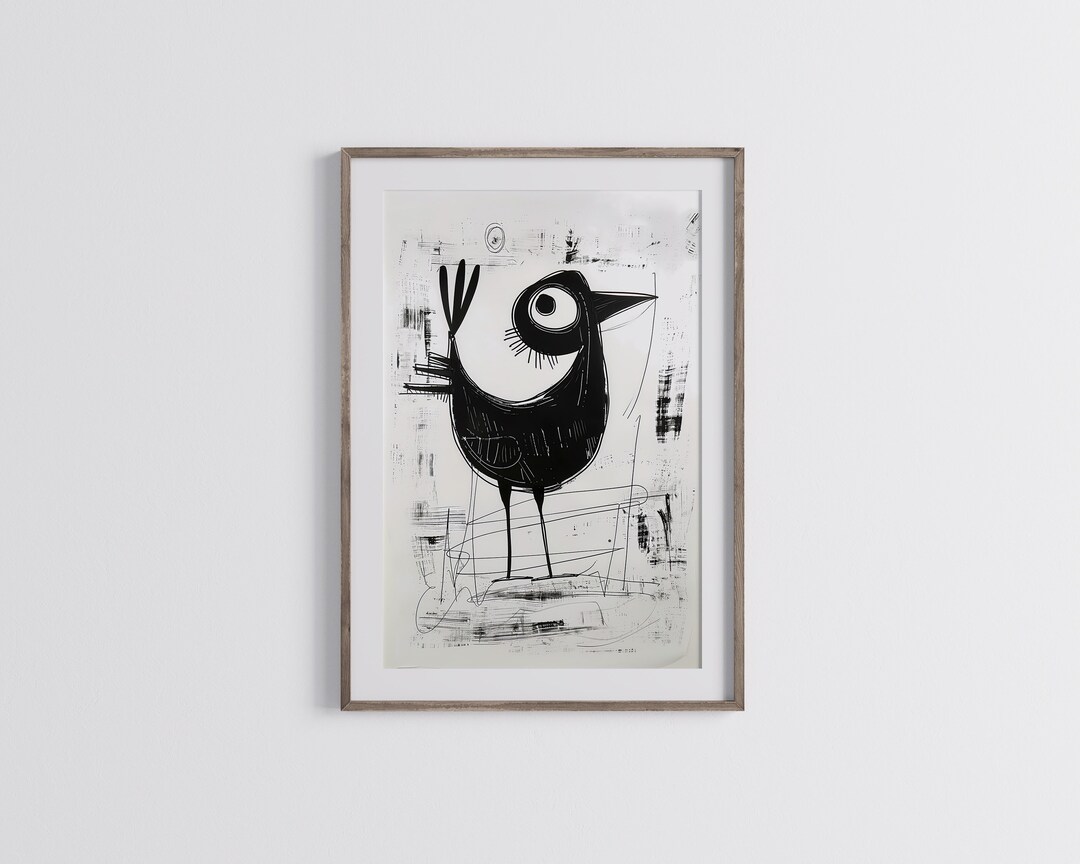 Native Bird Drawing Print Native Bird Art Bird Wall Decor Printable ...