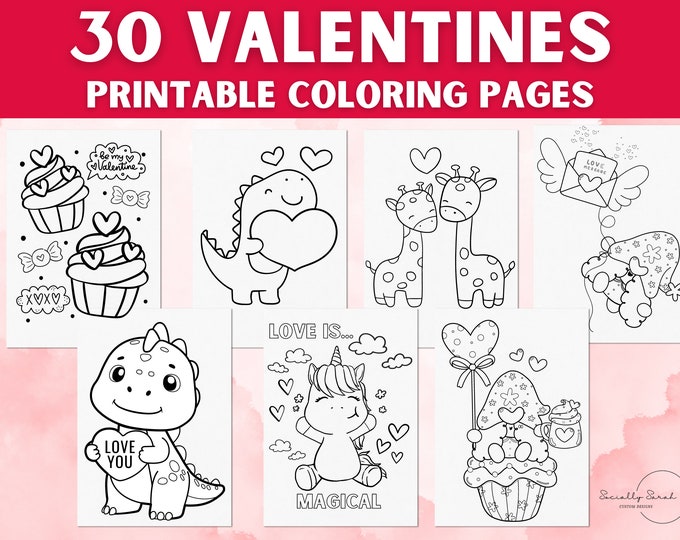 Bold + Easy Valentine's Day Coloring Pages for Kids, Toddlers ...