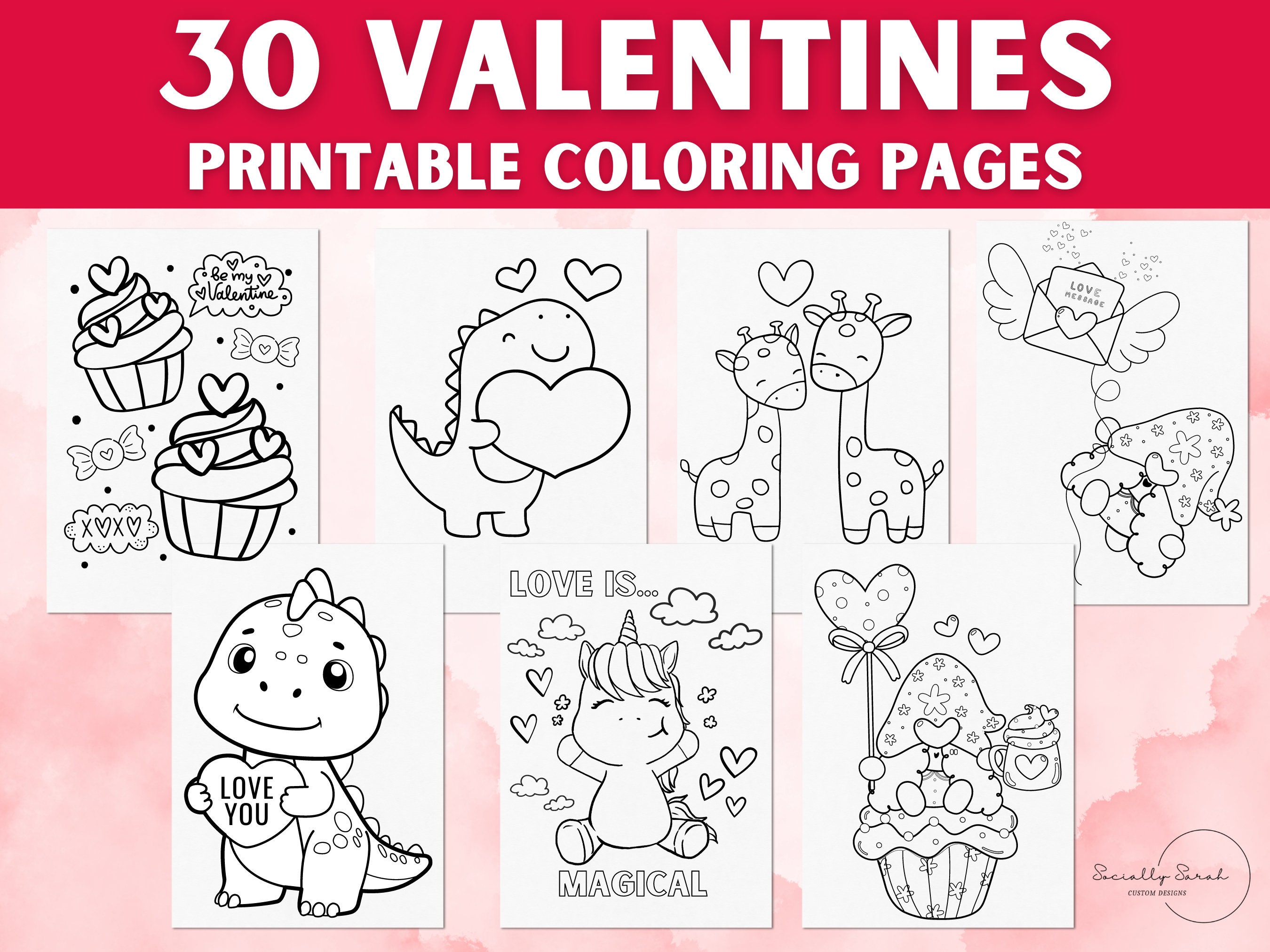 Valentine Coloring Pages for Kids Toddlers Preschoolers Toddlers ...