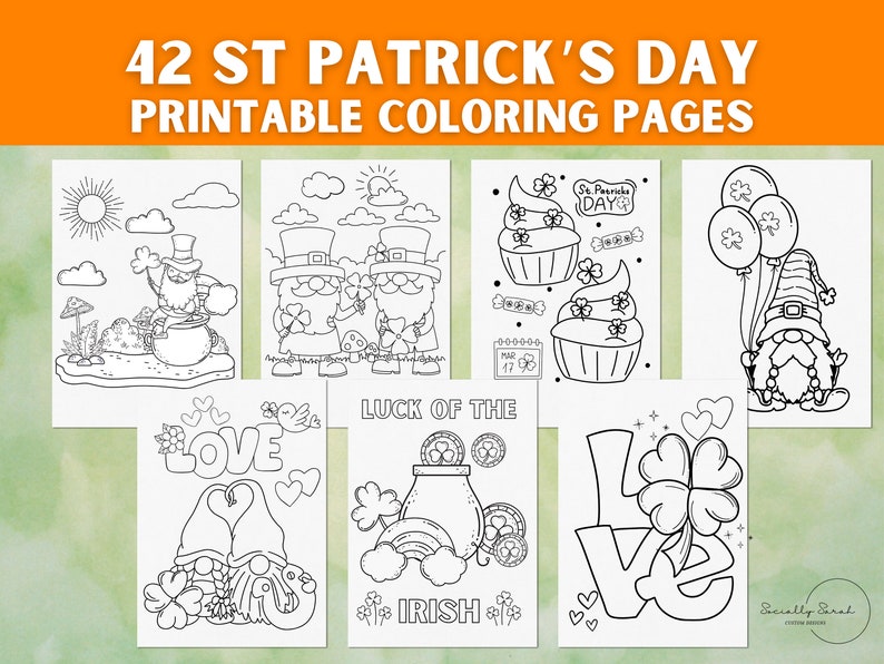 St Patrick’s Day Coloring Pages for Kids Toddlers Preschoolers Coloring ...
