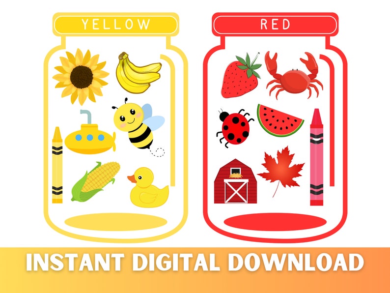 Color Matching Game, Busy Book Printable, Educational Activity ...