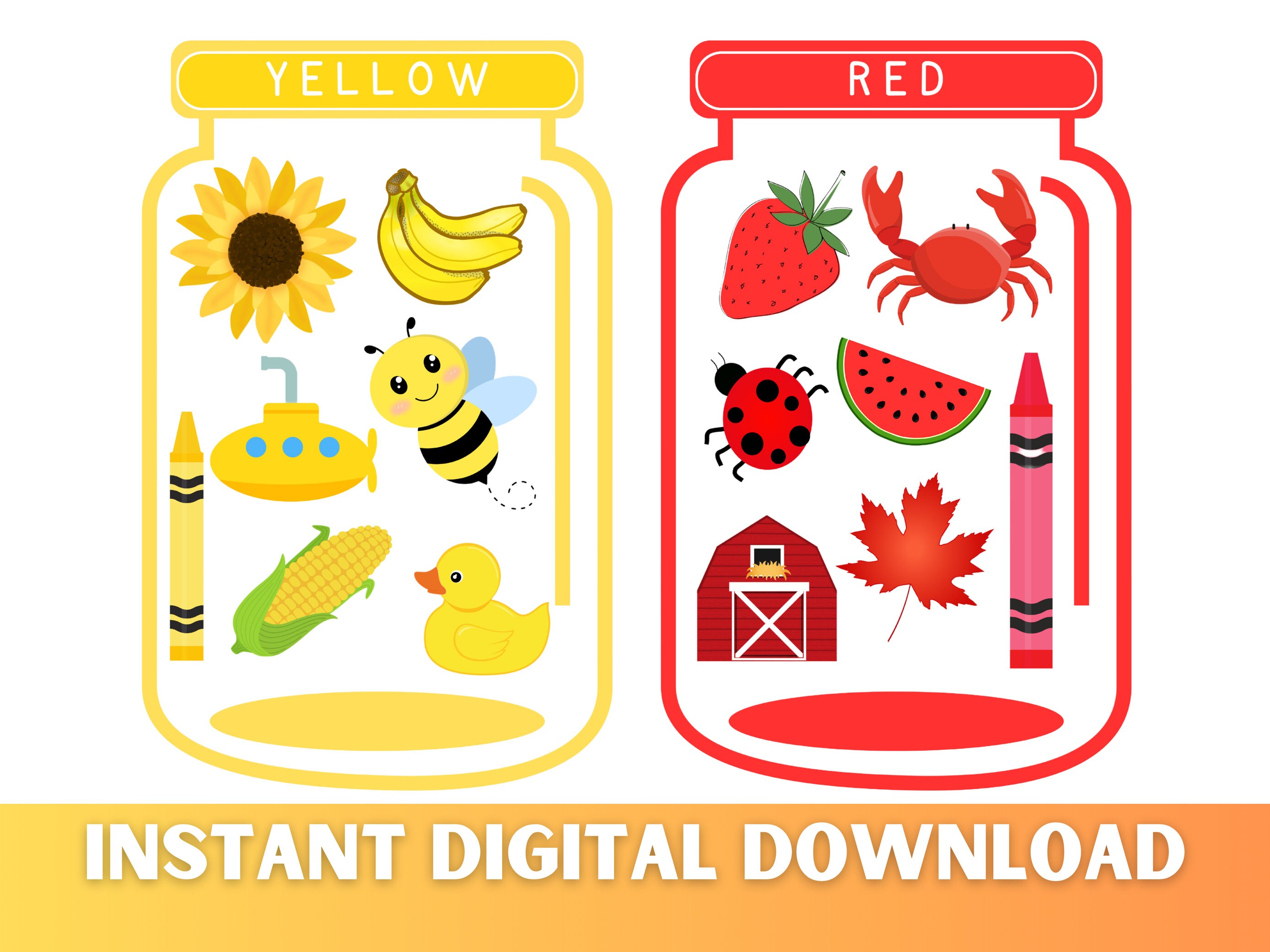 Color Matching Game, Busy Book Printable, Educational Activity ...