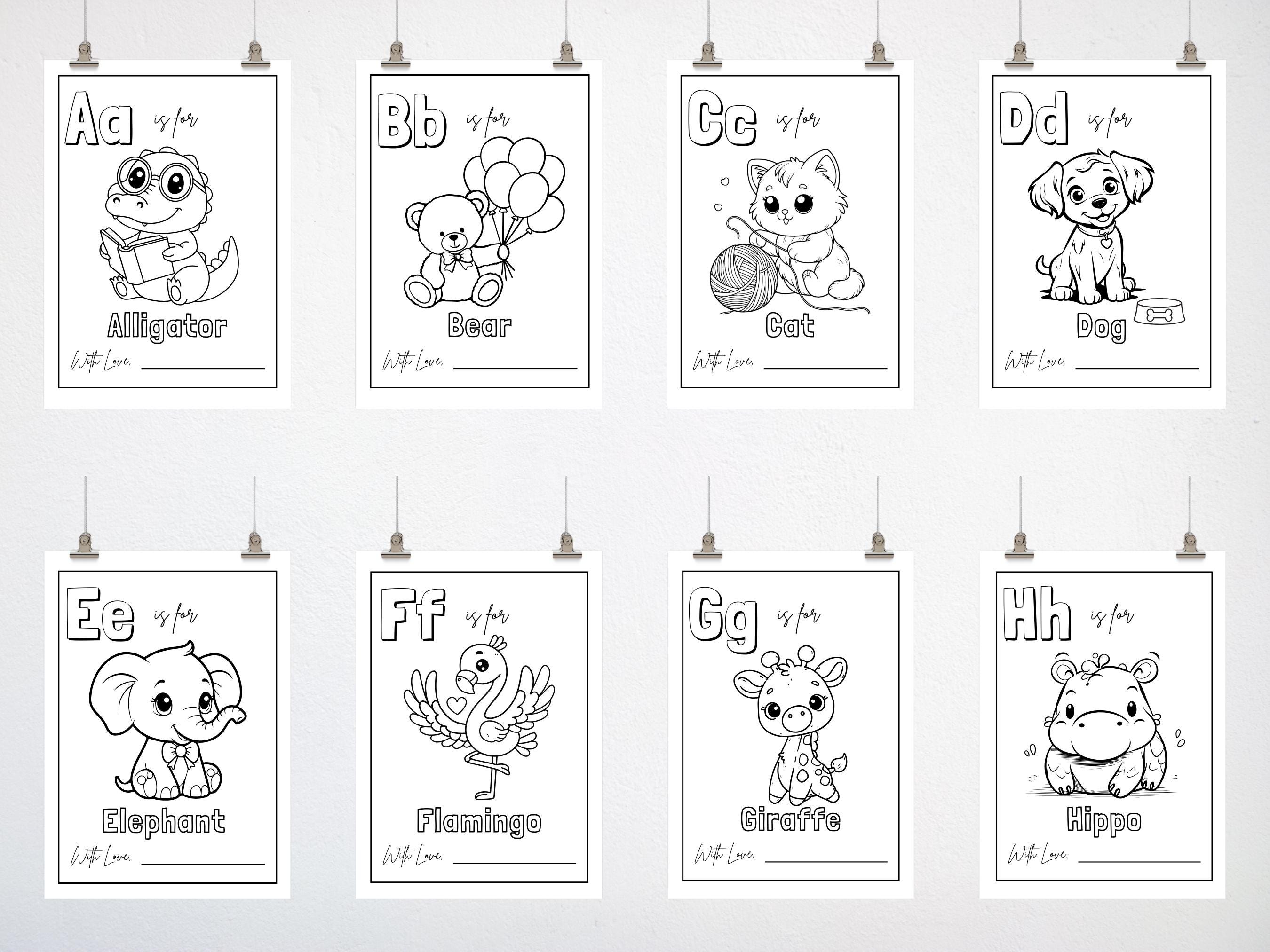 Baby's First ABC Book, Baby Shower Activity, Printable Alphabet ...