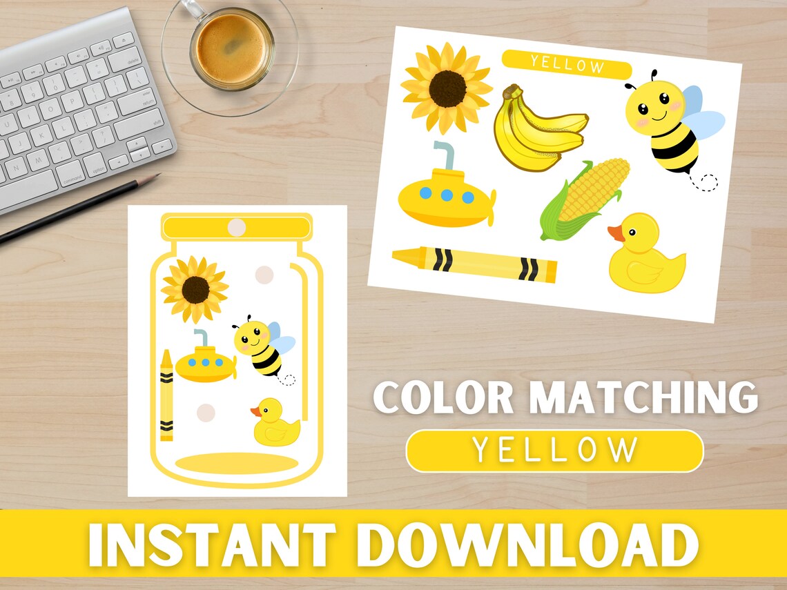 Color Matching Game, Busy Book Printable, Educational Activity ...