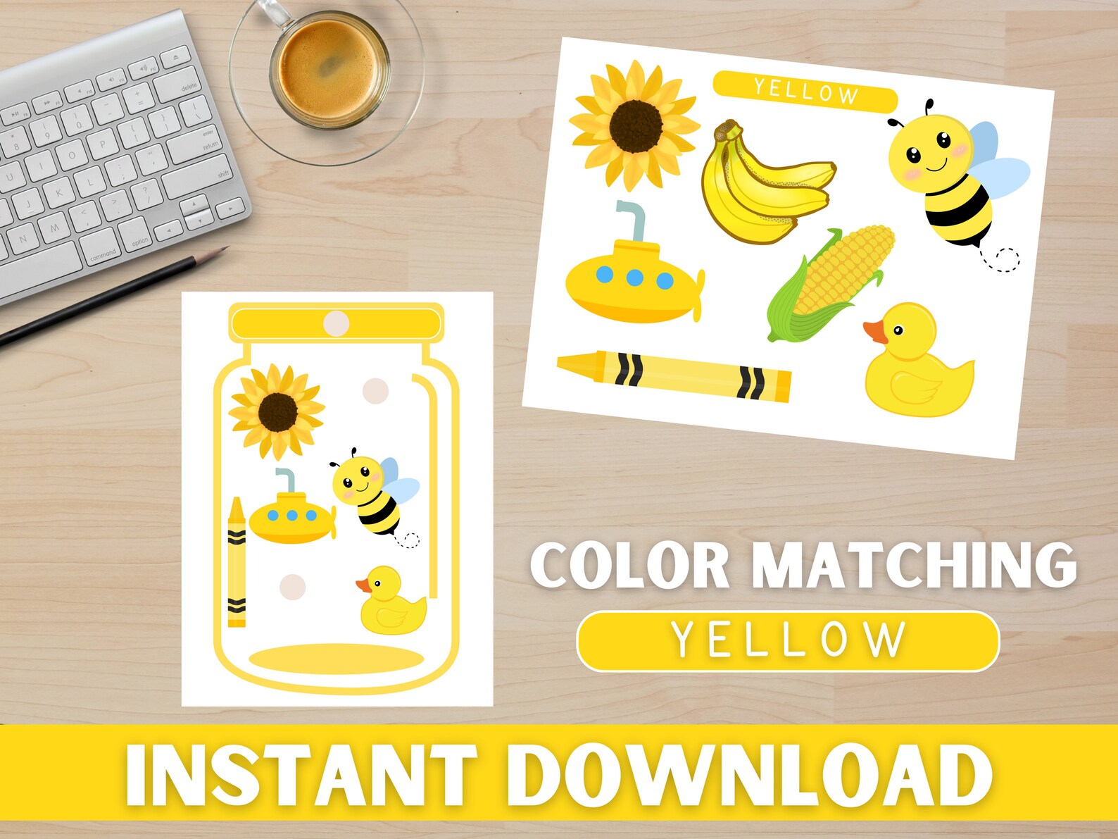 Color Matching Game, Busy Book Printable, Educational Activity ...