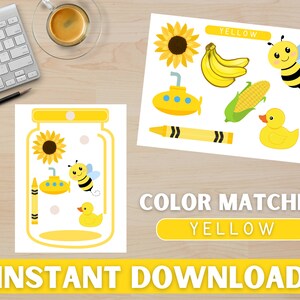 Color Matching Game, Busy Book Printable, Educational Activity ...
