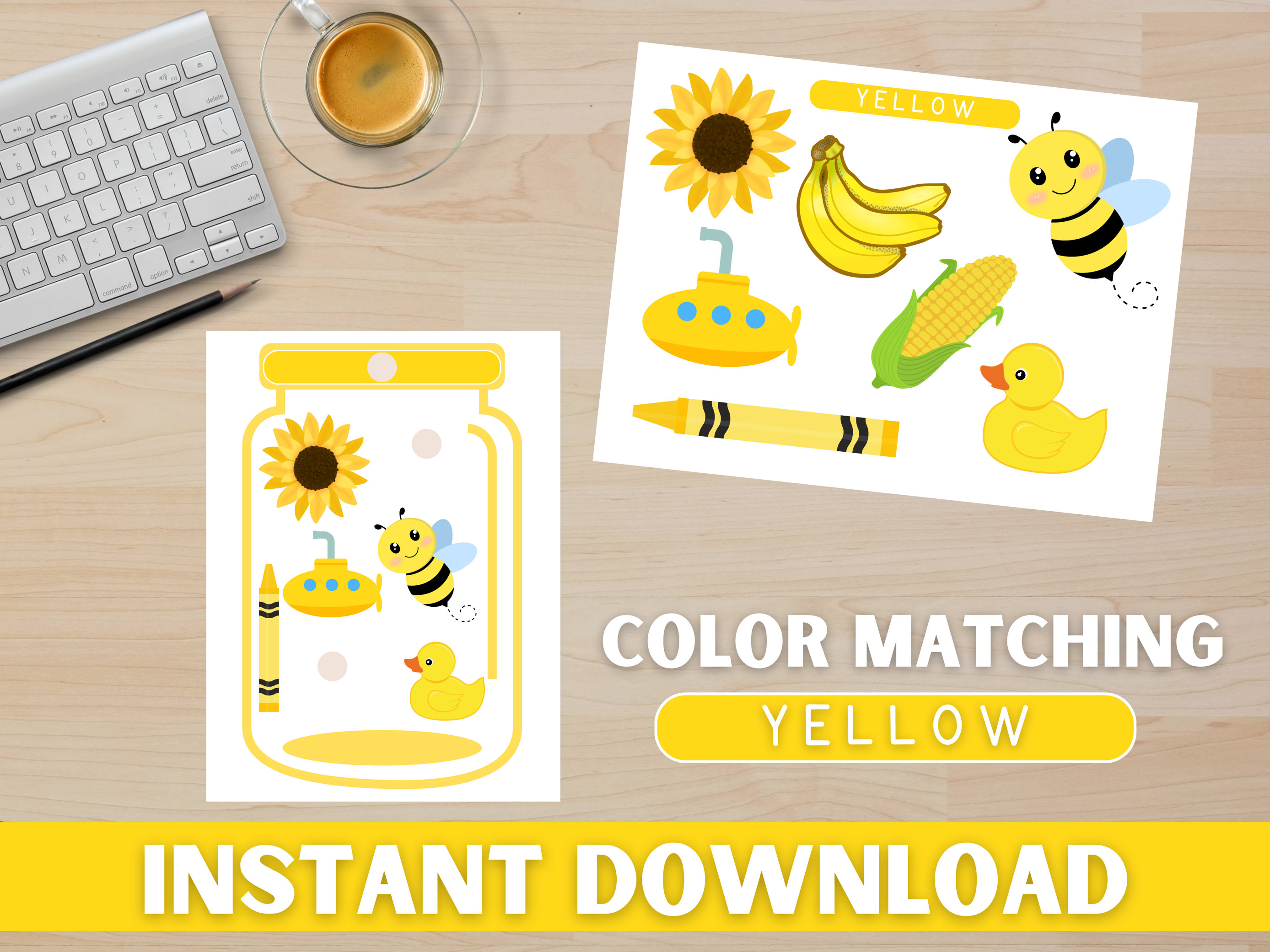 Color Matching Game, Busy Book Printable, Educational Activity ...