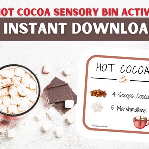 Hot Cocoa Recipe Cards, Winter Sensory Bin, Hot Chocolate, Winter ...