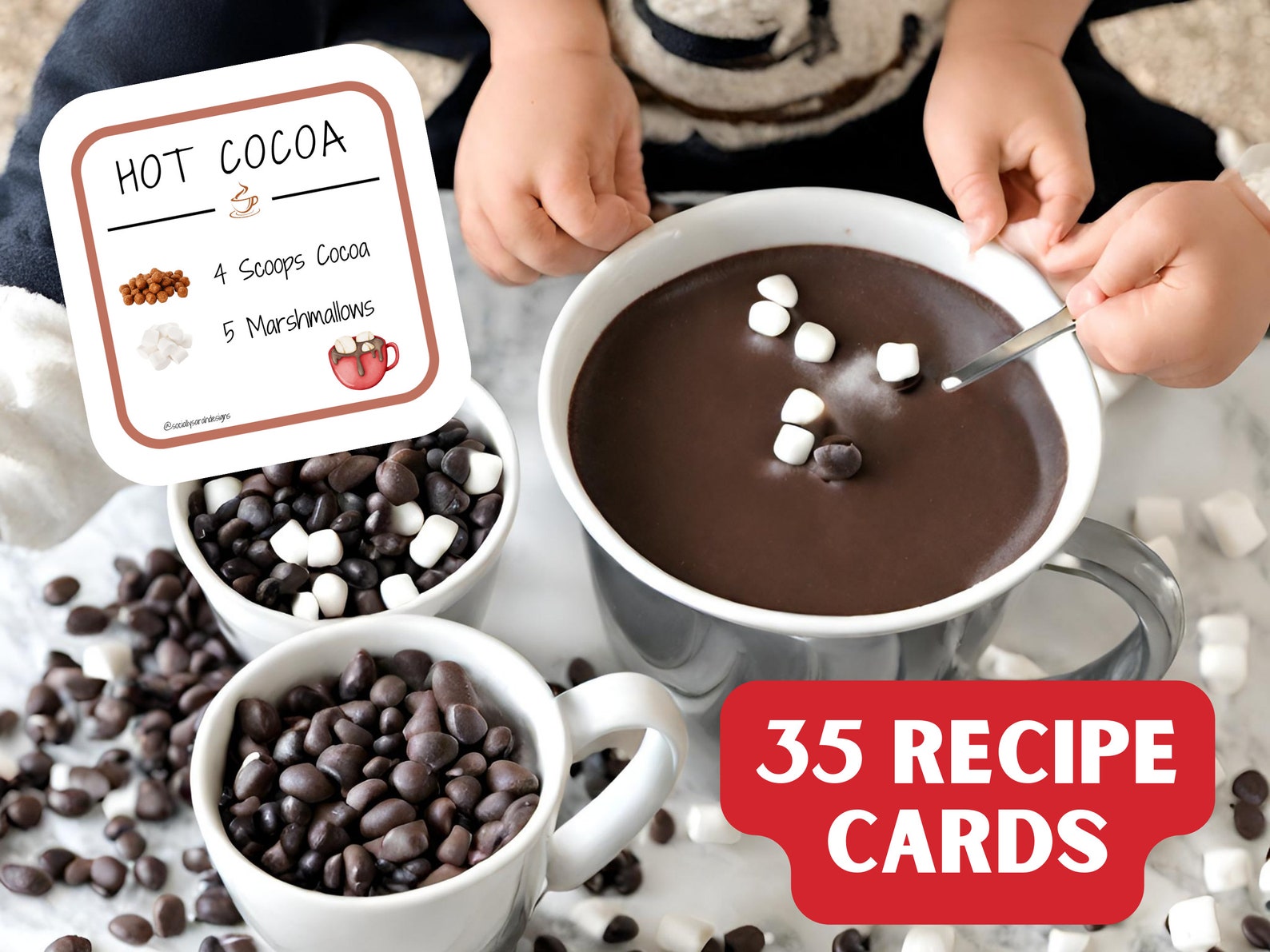 Hot Cocoa Recipe Cards, Winter Sensory Bin, Hot Chocolate, Winter ...