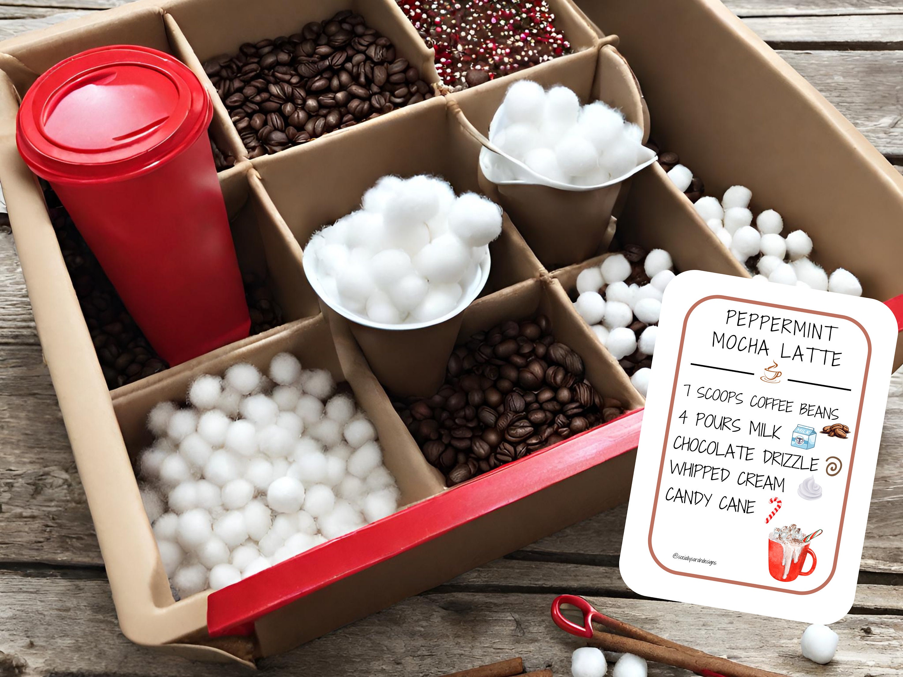 Coffee Recipe Cards, Winter Sensory Bin, Hot Chocolate, Winter, Coffee ...