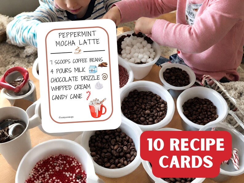 Coffee Recipe Cards, Winter Sensory Bin, Hot Chocolate, Winter, Coffee ...