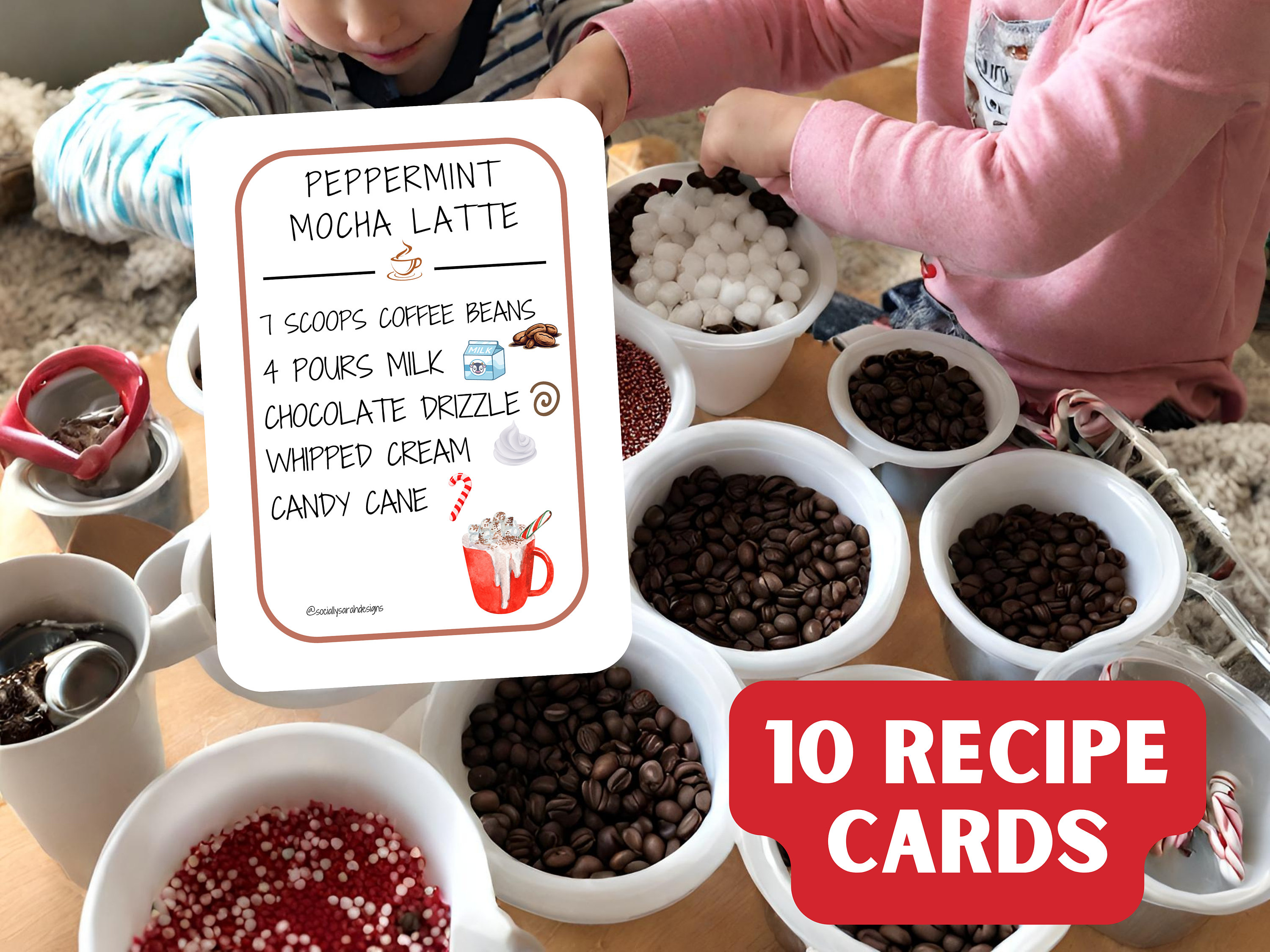 Coffee Recipe Cards, Winter Sensory Bin, Hot Chocolate, Winter, Coffee ...