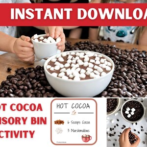 Hot Cocoa Recipe Cards, Winter Sensory Bin, Hot Chocolate, Winter ...