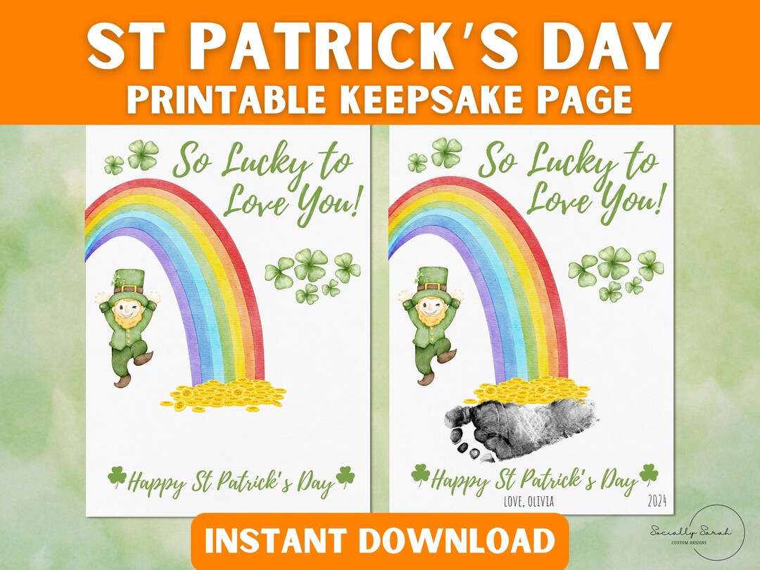 Pot of Gold - St. Patrick's Day Printable | Kids' Footprint Keepsake ...