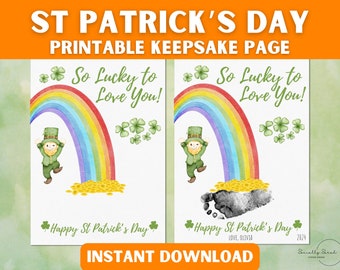 Leprechaun St. Patrick's Day Printable Kids' Handprint Keepsake Teacher ...