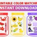 Color Matching Game, Busy Book Printable, Educational Activity ...
