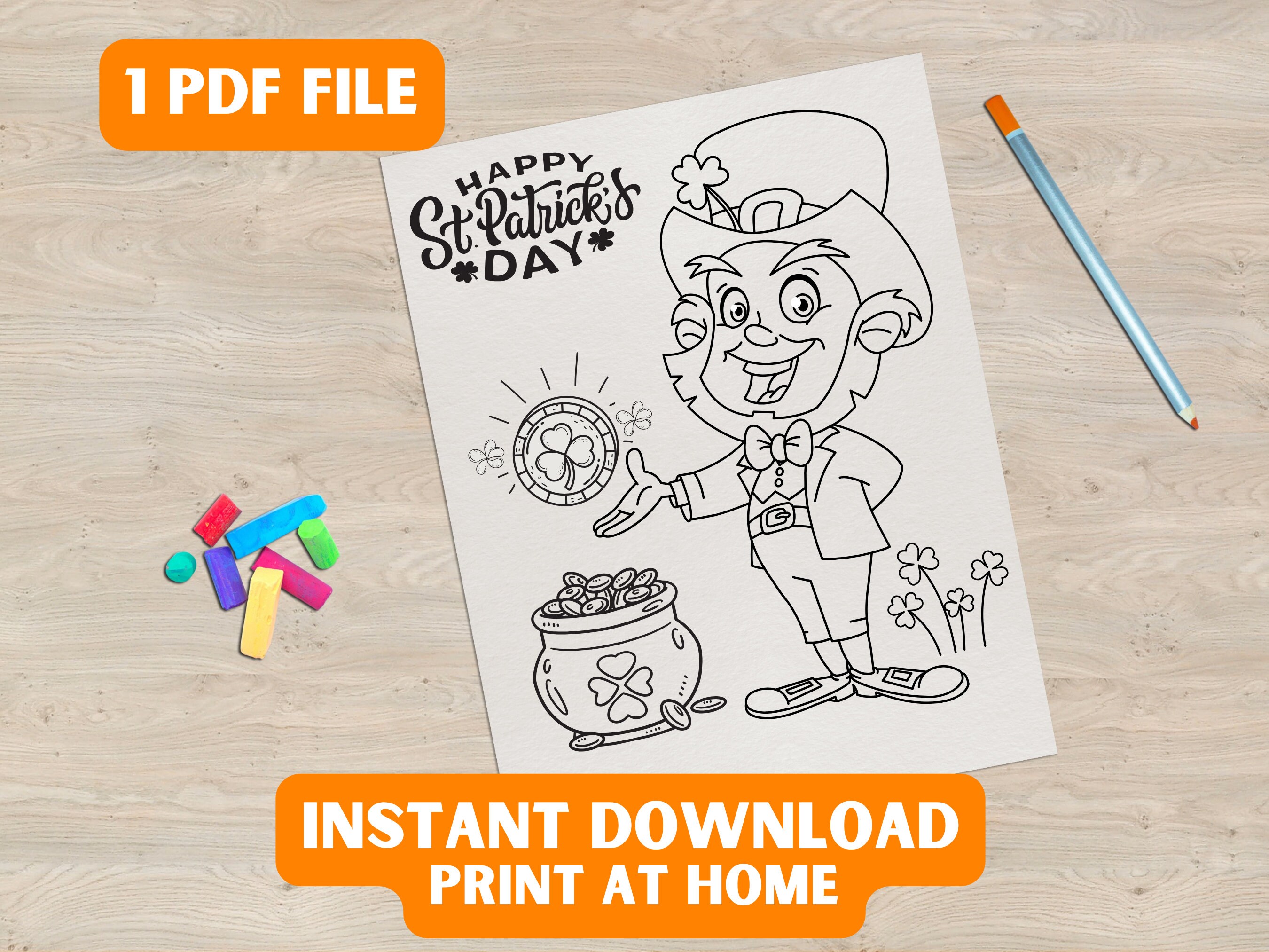 St Patrick’s Day Coloring Pages for Kids Toddlers Preschoolers Coloring ...