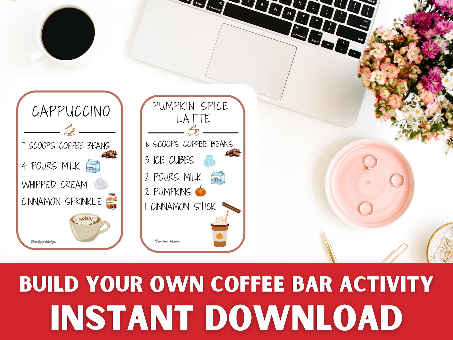 Coffee Recipe Cards, Winter Sensory Bin, Hot Chocolate, Winter, Coffee ...