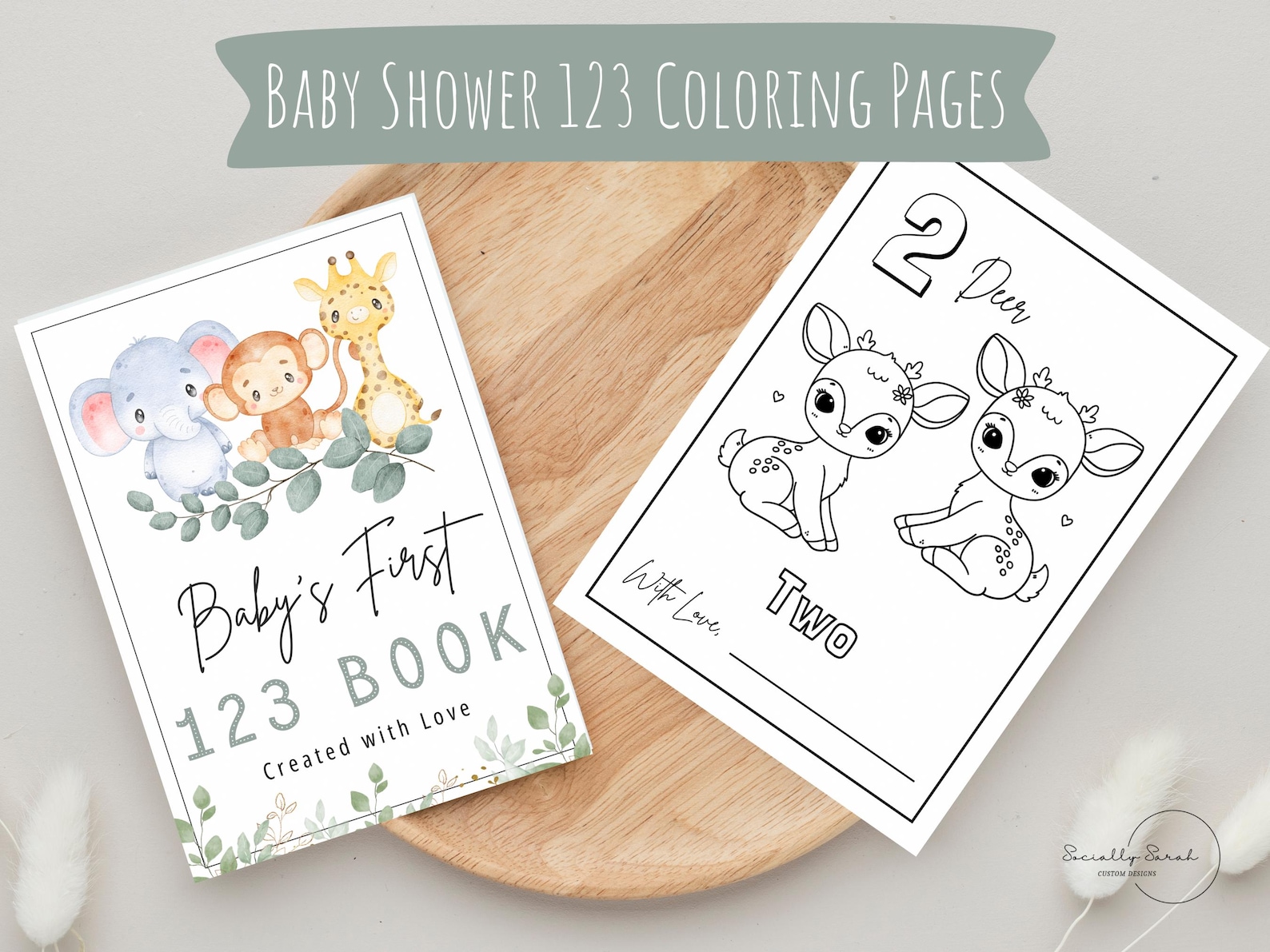 Babys First ABC 123 Book, Baby Shower Activity, Printable Alphabet ...
