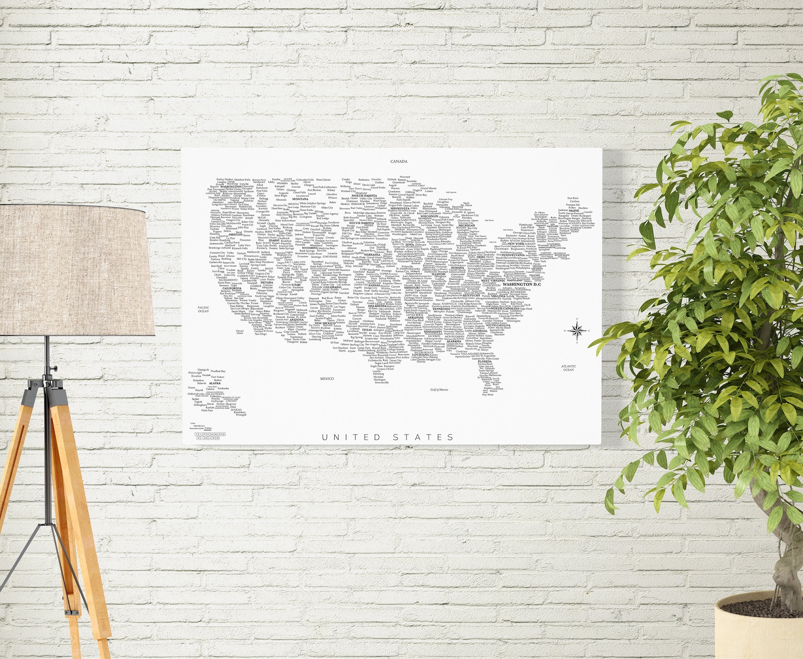 United States Map Download, United States Art Poster, USA Map Wall Art ...