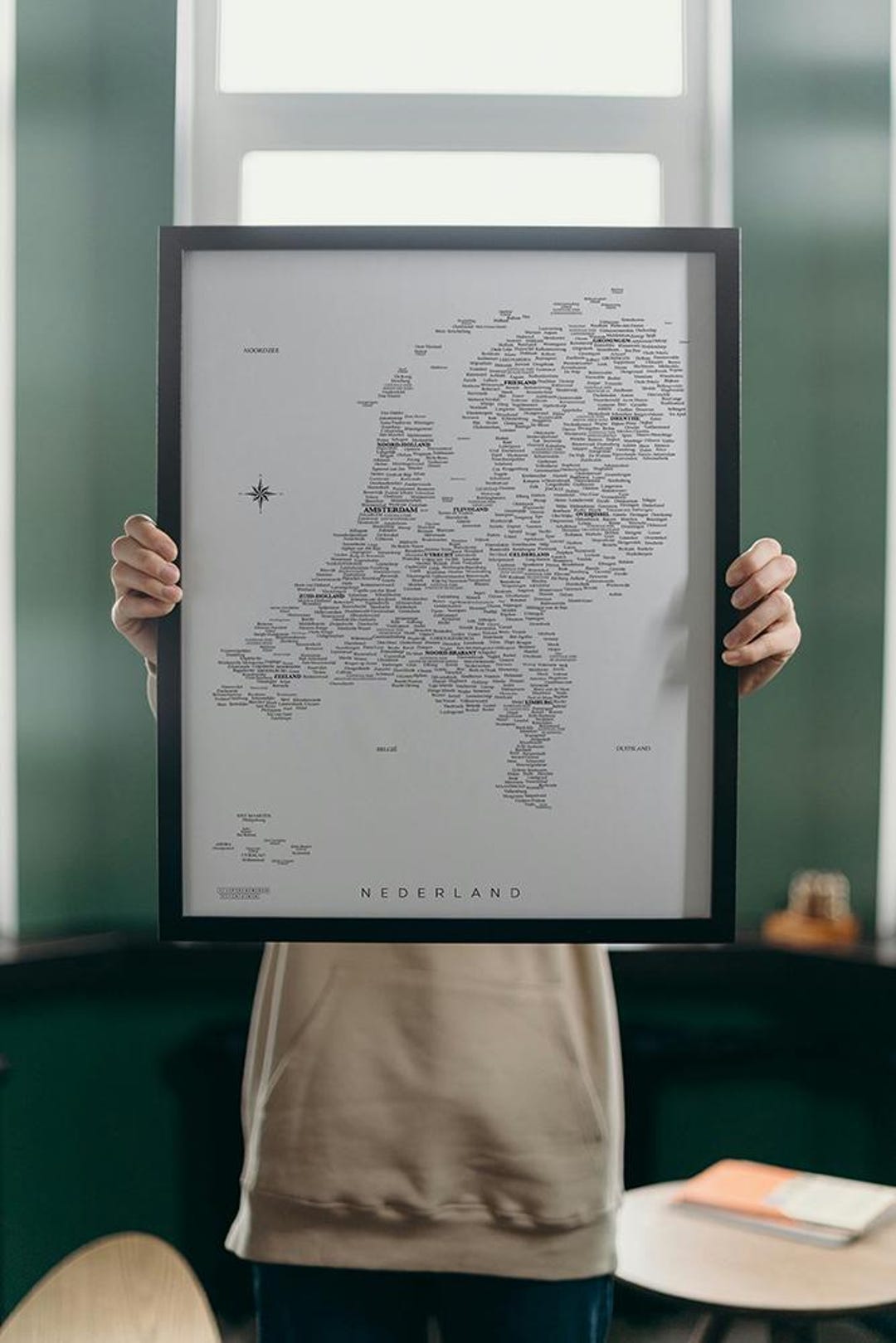 Netherlands Map Poster – Minimalist Dutch Wall Art – Holland Map Print ...