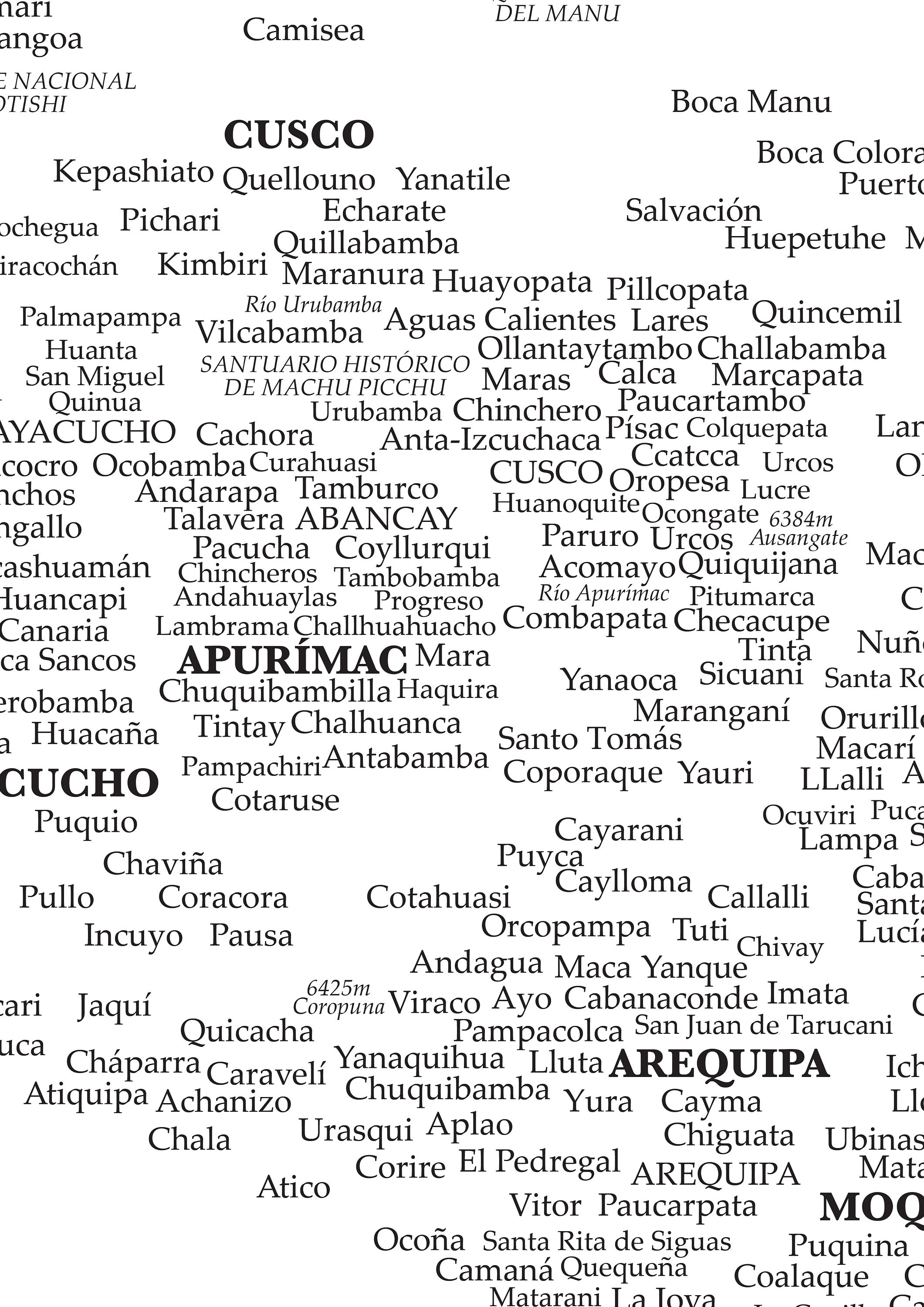 Peru Map Poster – Minimalist Wall Art – Cusco Lima Map Print – Black & White Peru Travel Decor ...