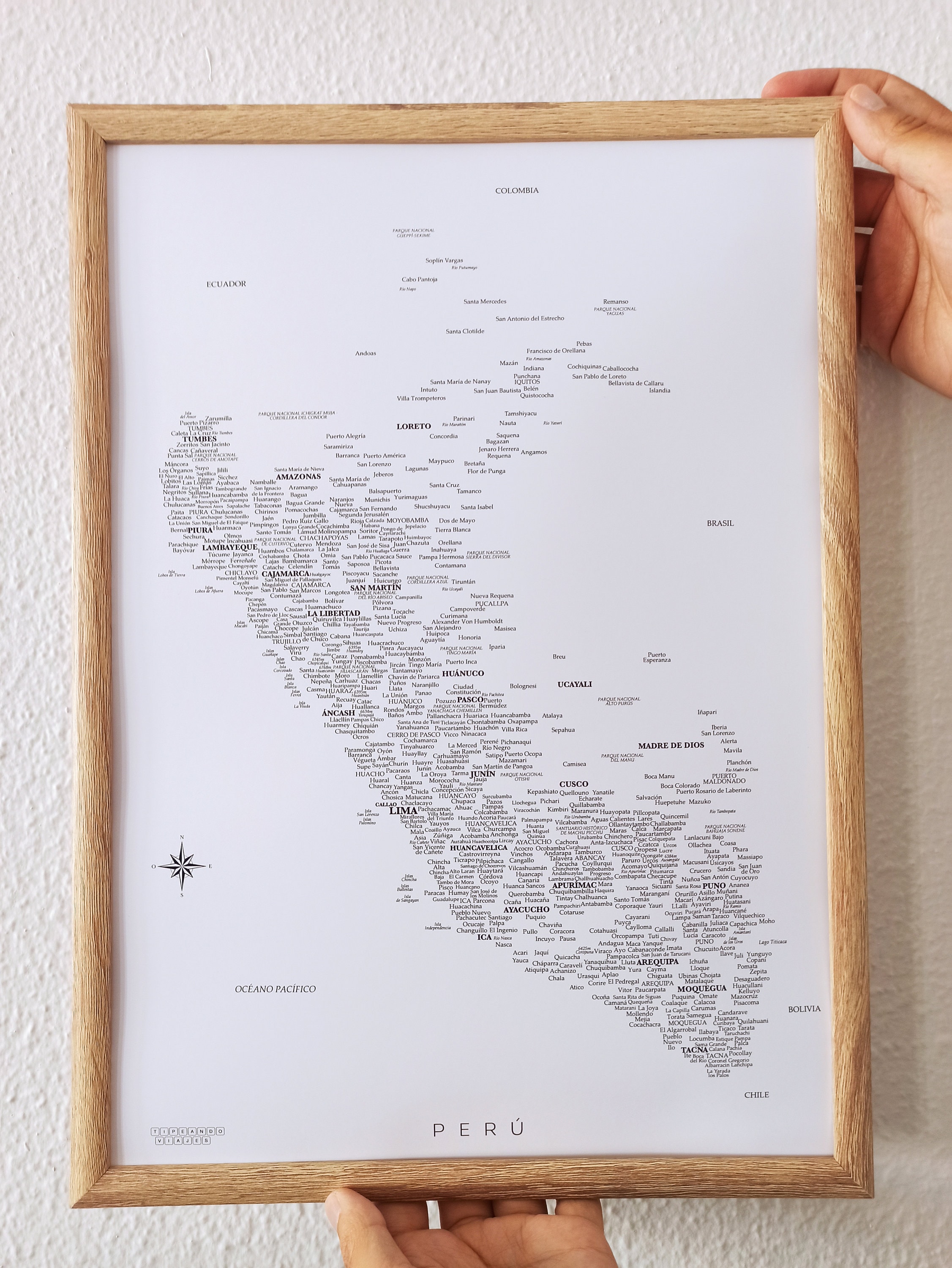 Peru Map Poster – Minimalist Wall Art – Cusco Lima Map Print – Black & White Peru Travel Decor ...