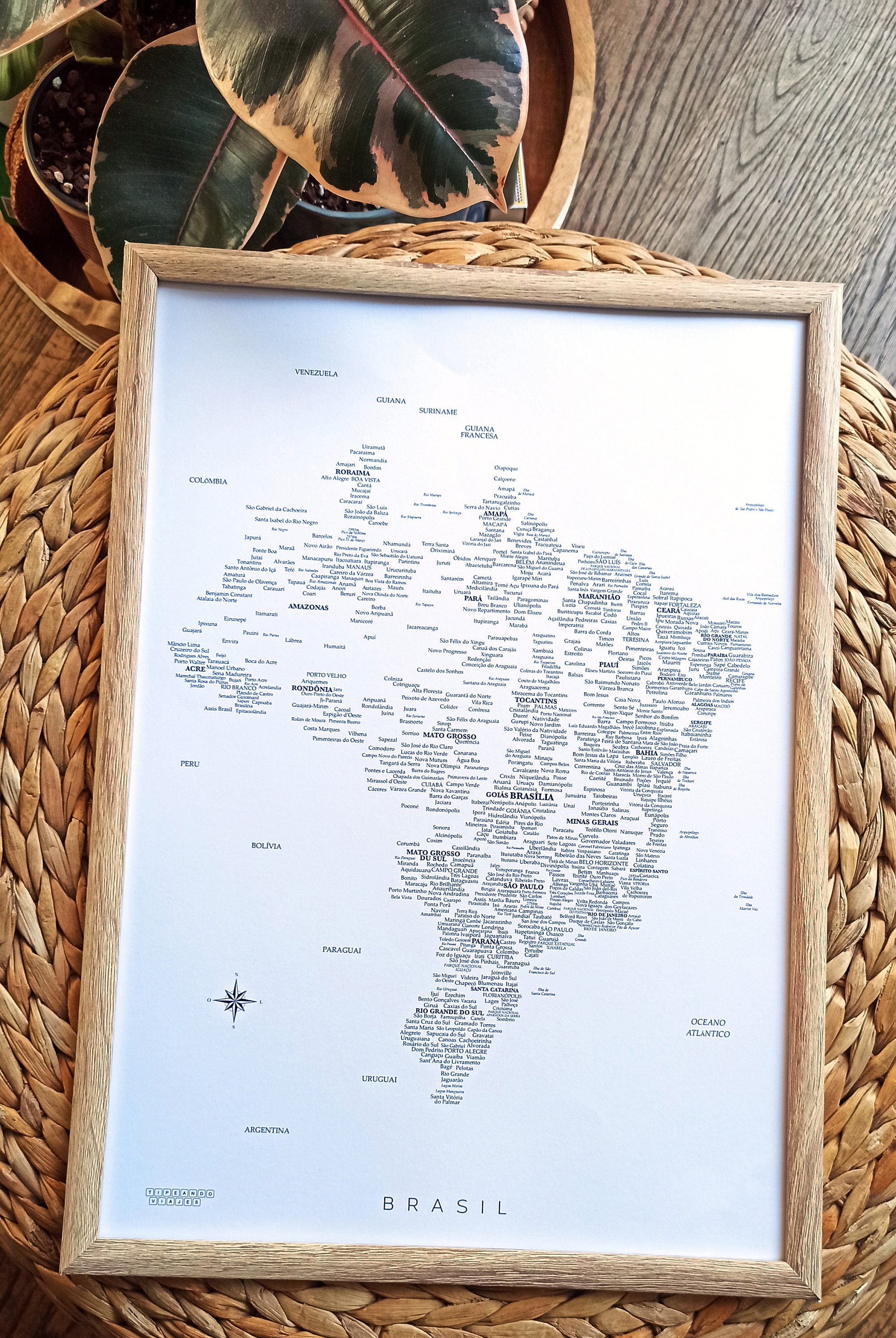 Brazil Map, Brasil Map Poster Print, Brazil Typography Word, Brasil ...