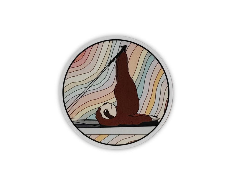 Pilates Sloth | Physical Health and Motivational Decal for Laptops ...