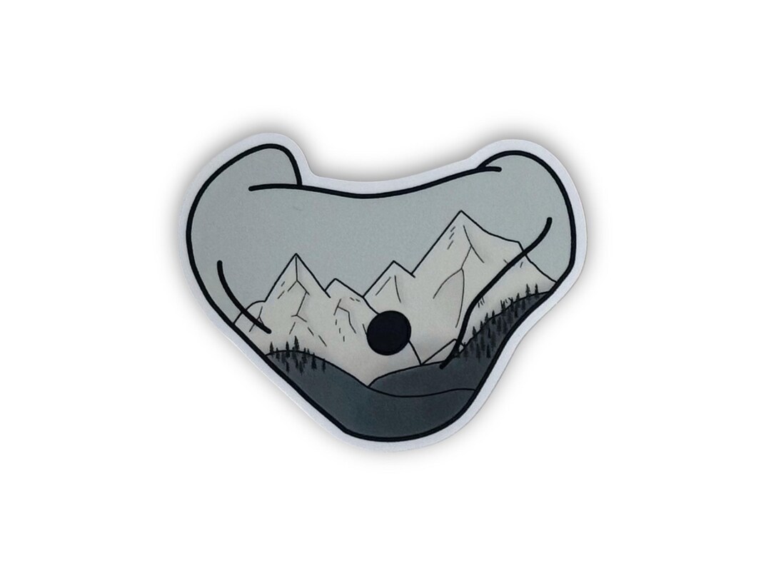 Climbing Hold With Mountain View Sticker, Rock Climbing and Bouldering ...