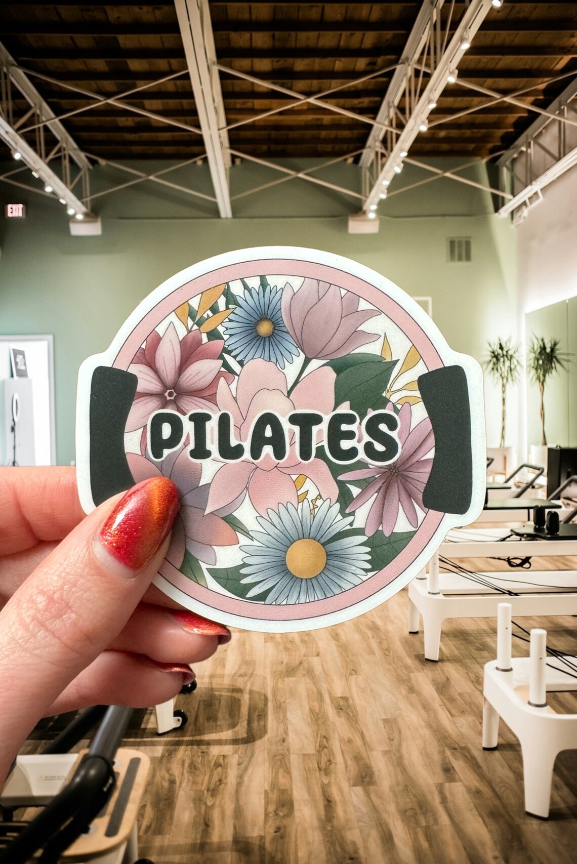 Pilates Flower Ring Sticker | Physical Health and Motivational Decal ...