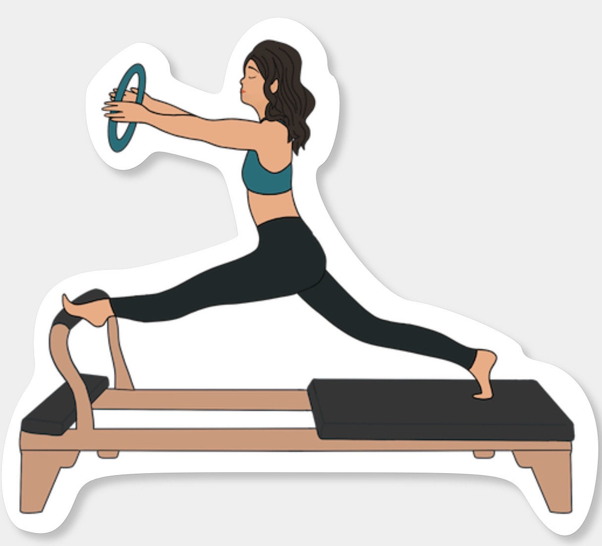 Pilates Waterproof Vinyl Sticker, Unique Sticker for Laptops, Water ...