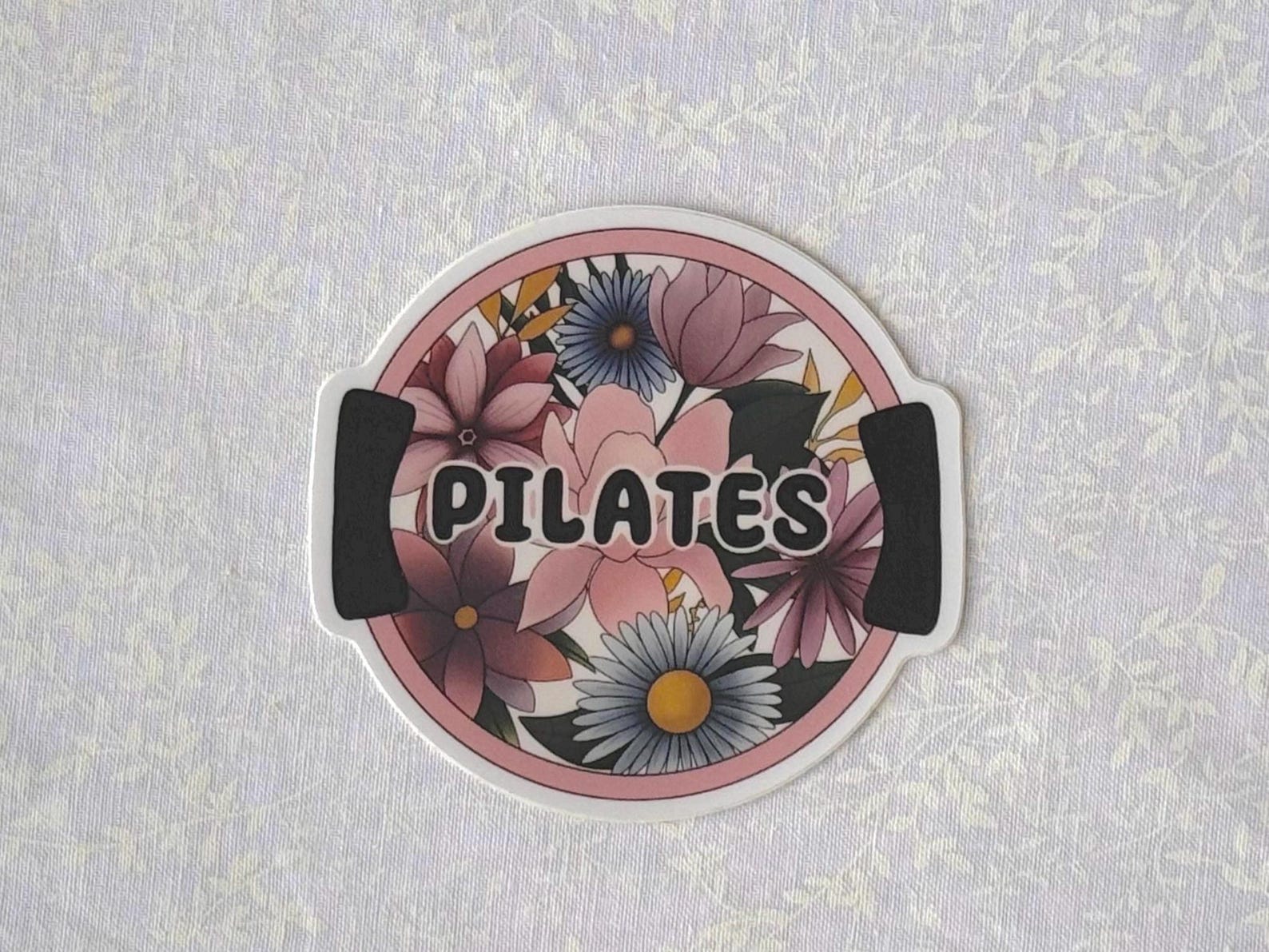 Pilates Flower Ring Sticker | Physical Health and Motivational Decal ...