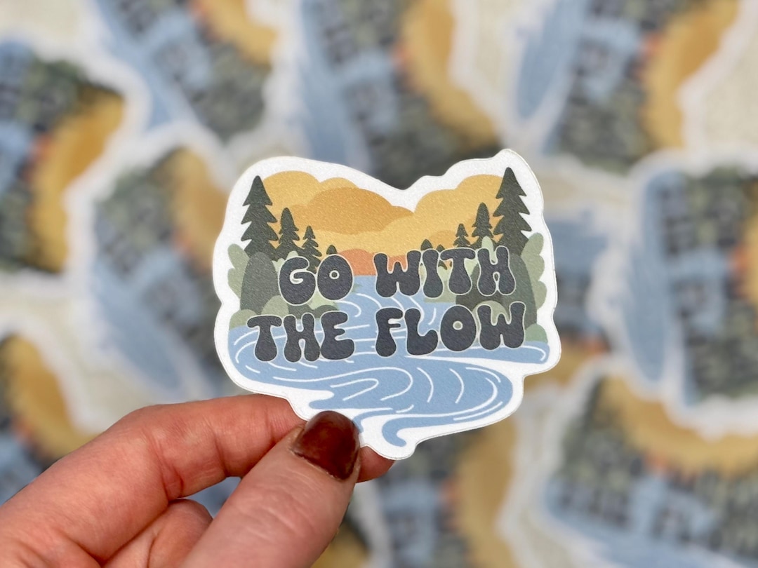 Go With the Flow Sticker | Wildlife and Nature, Inspirational Decal for ...