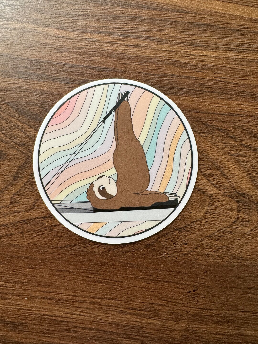 Pilates Sloth, Motivational Sticker, Pilates Sticker for Laptops, Water ...