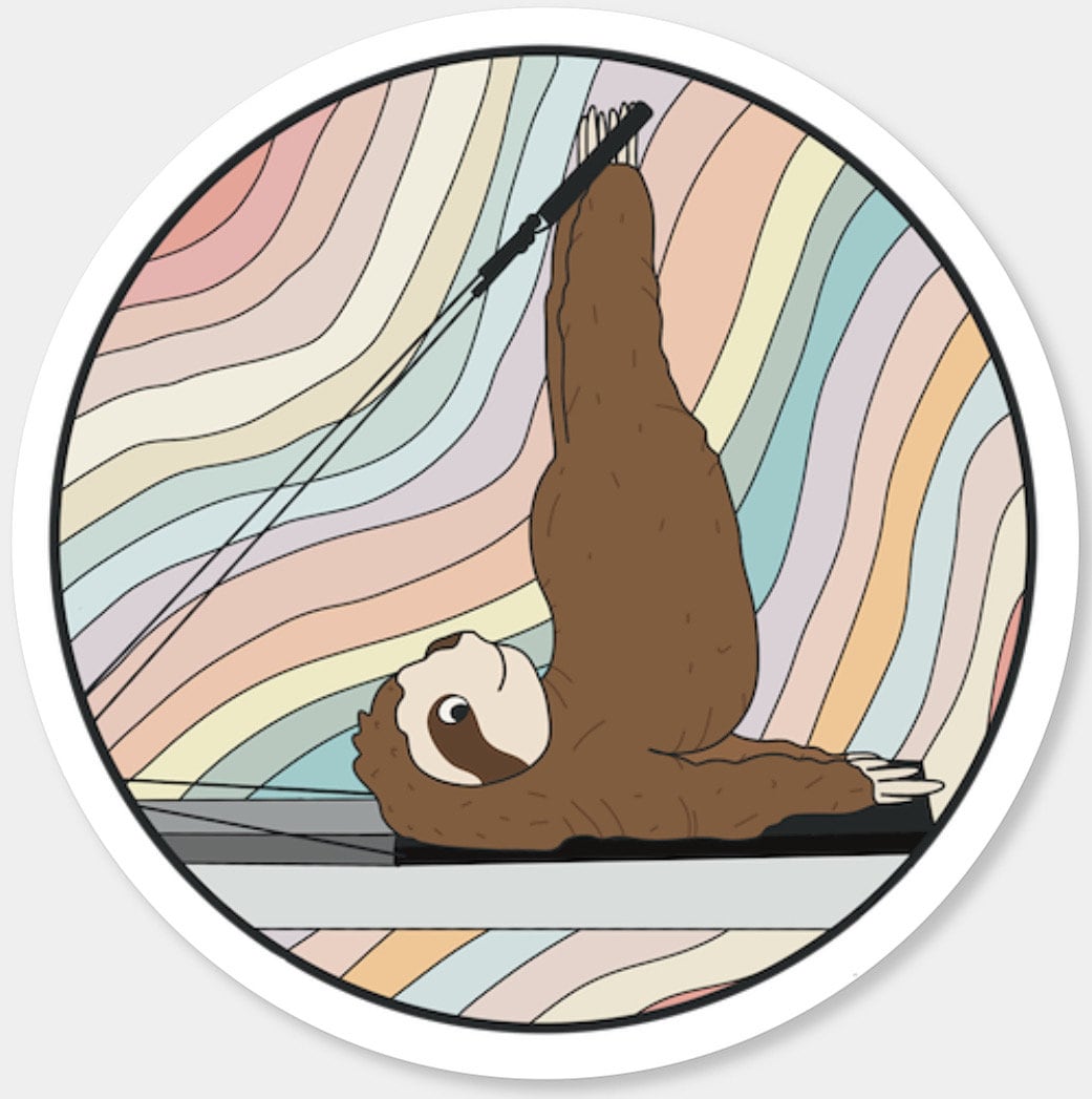 Pilates Sloth | Physical Health and Motivational Decal for Laptops ...