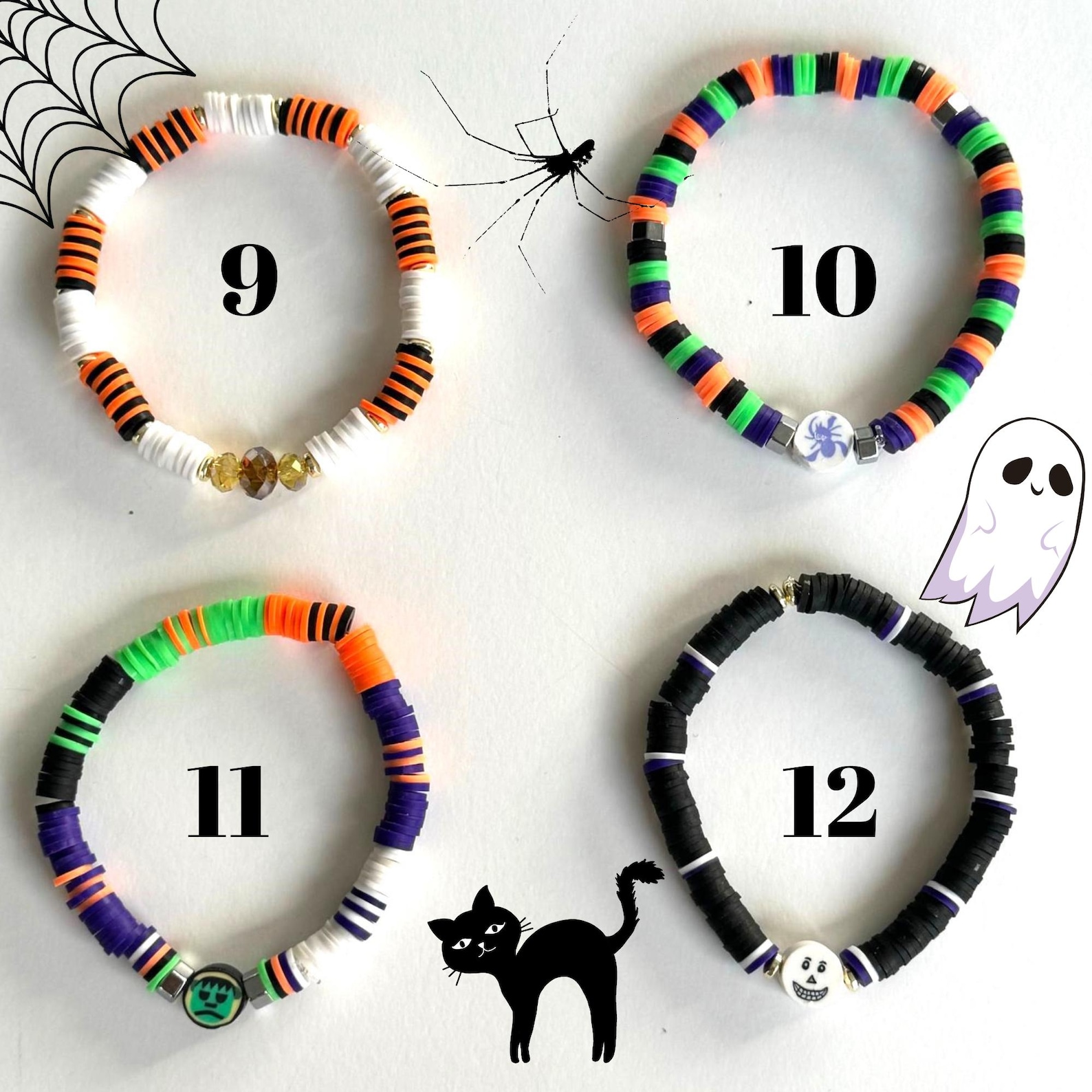 Witchy Halloween Beaded Bracelet Spooky Jewelry for a Magical Look ...