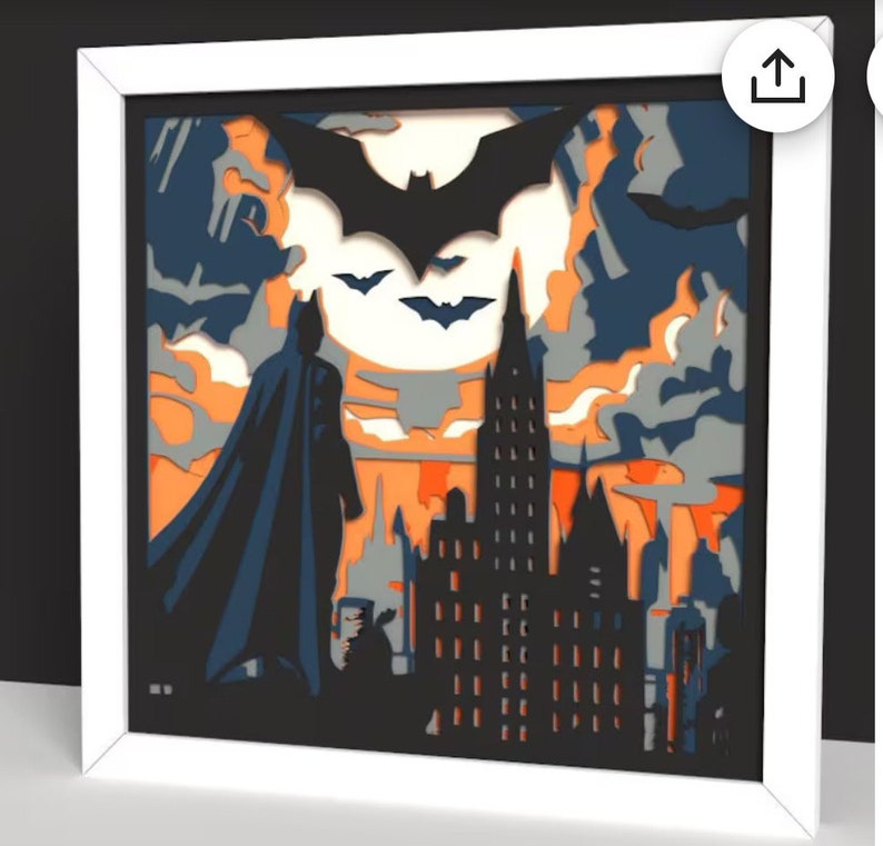 Batman Shadow Box - Etsy