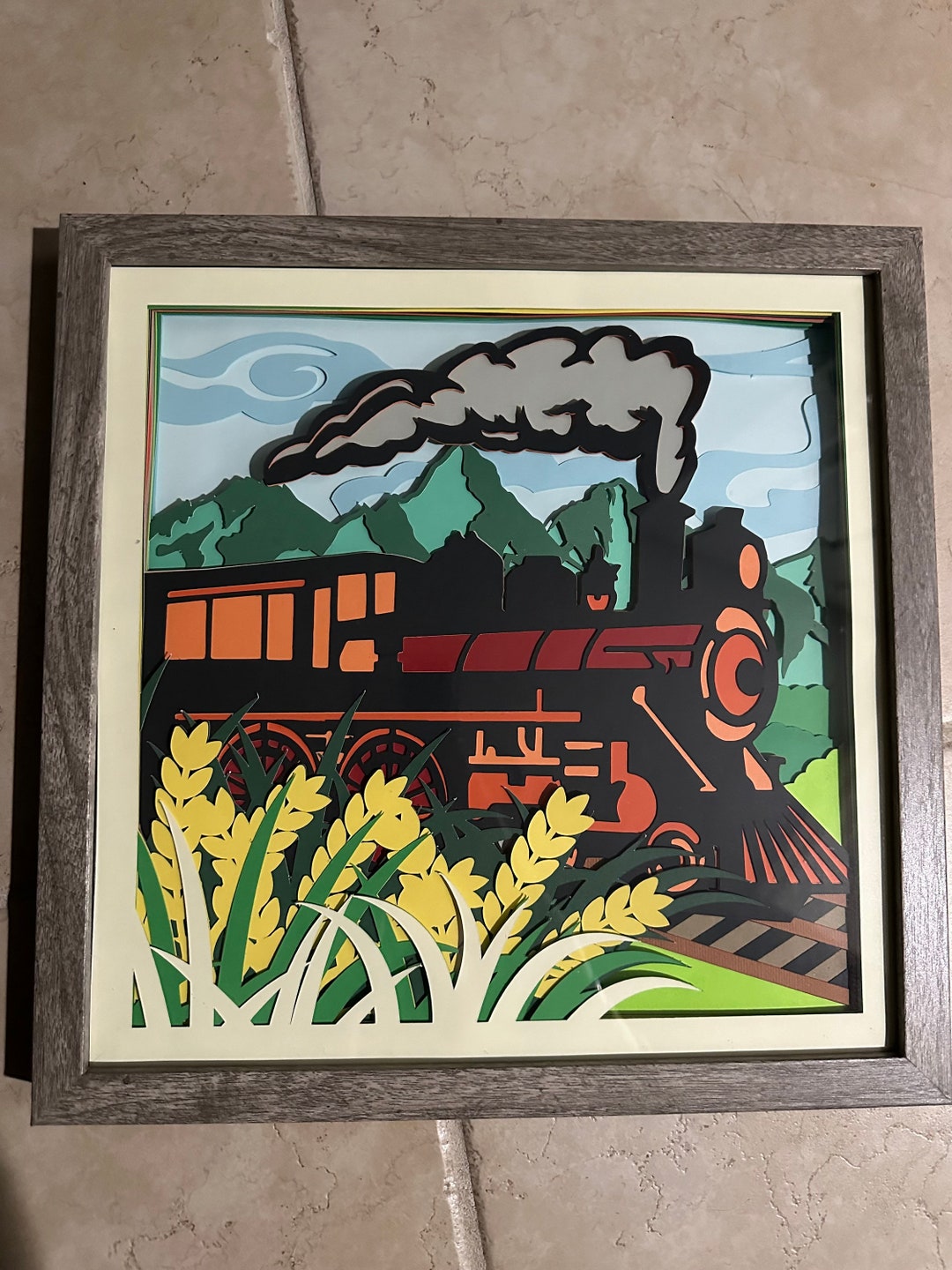 Train Shadow Box - Etsy