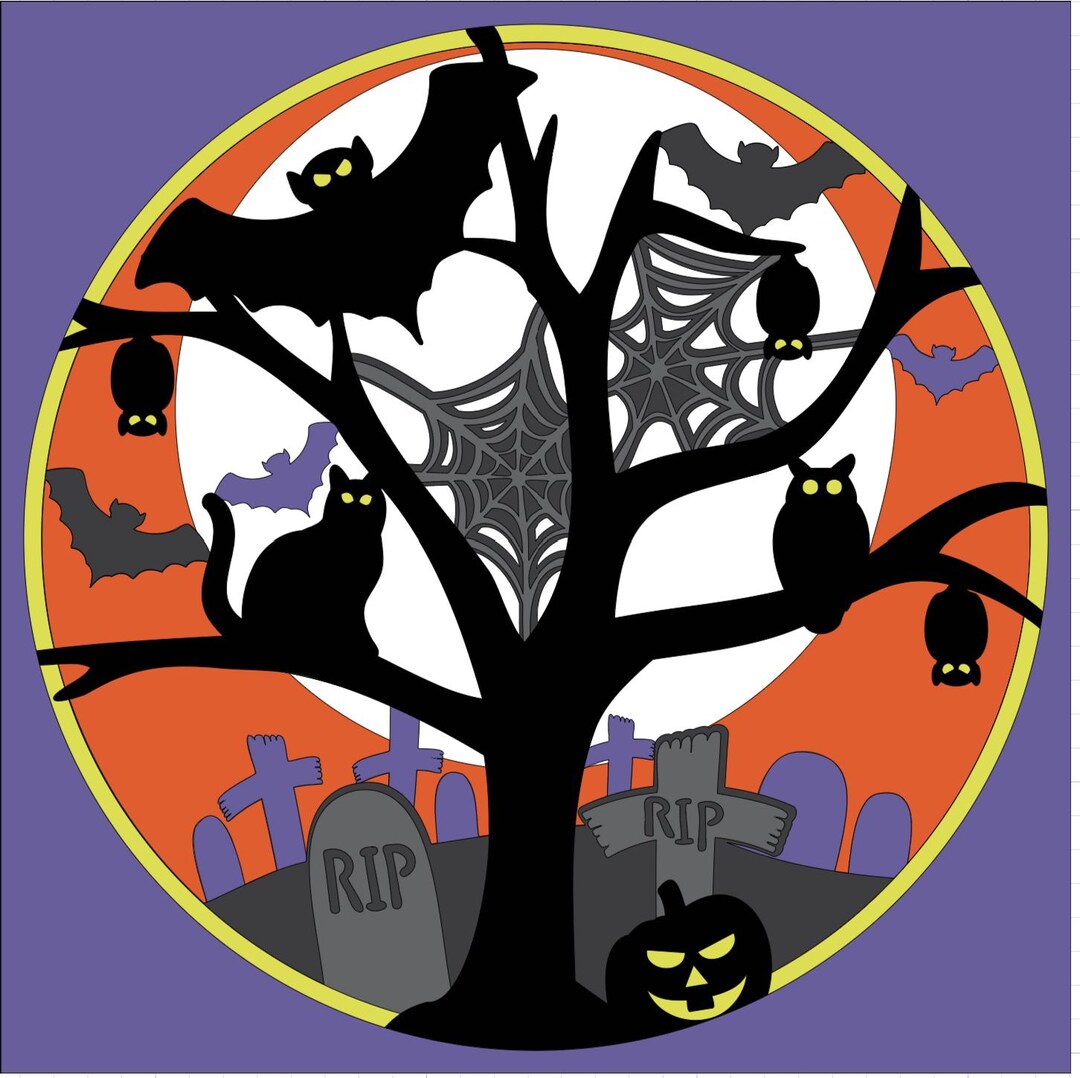 Halloween Graveyard Shadow Box - Etsy