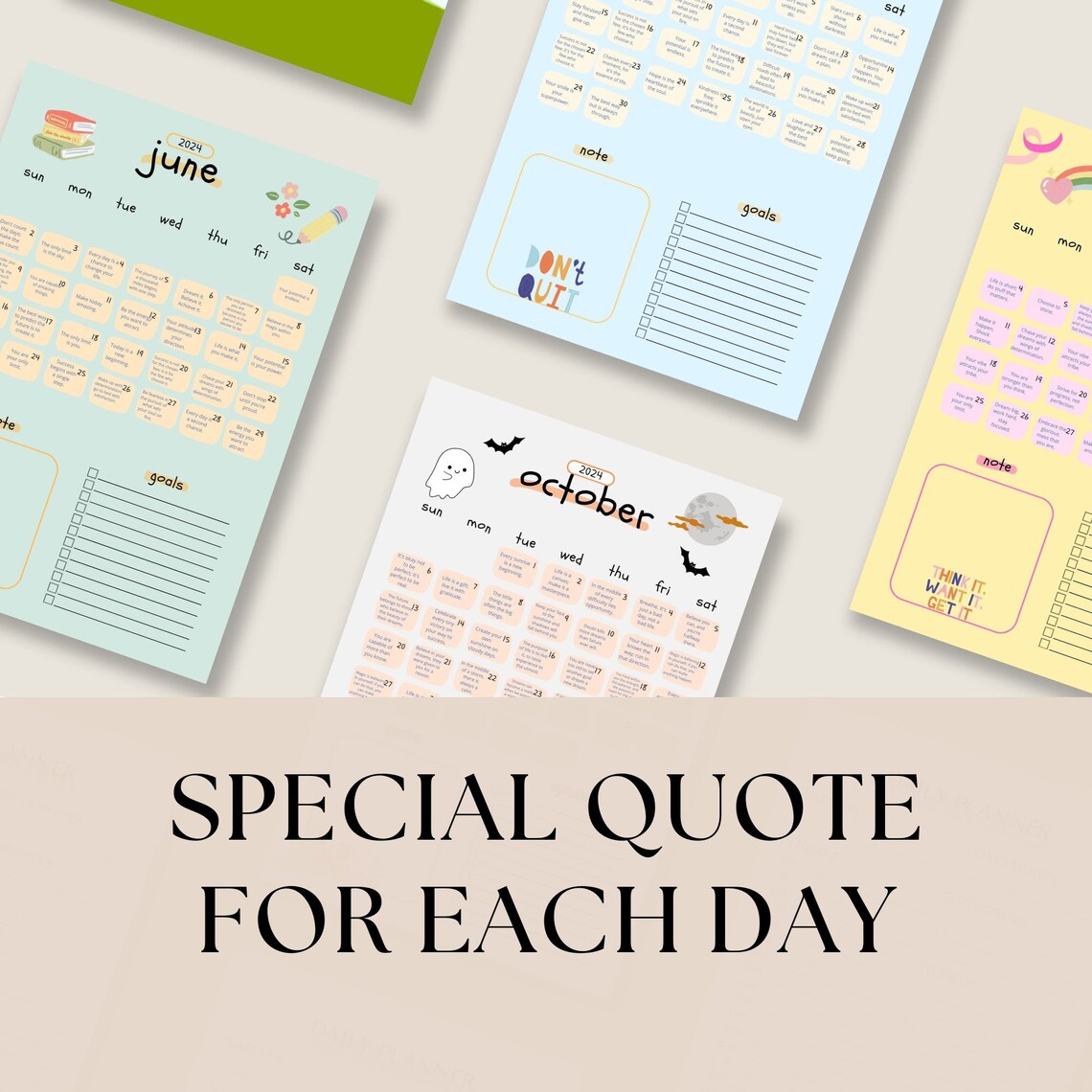 2024 Inspirational Calendar | Motivational Quotes | Wall Calendar ...