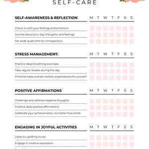 Ultimate Self-care Kit: Checklist, Trackers, and More | Printable ...