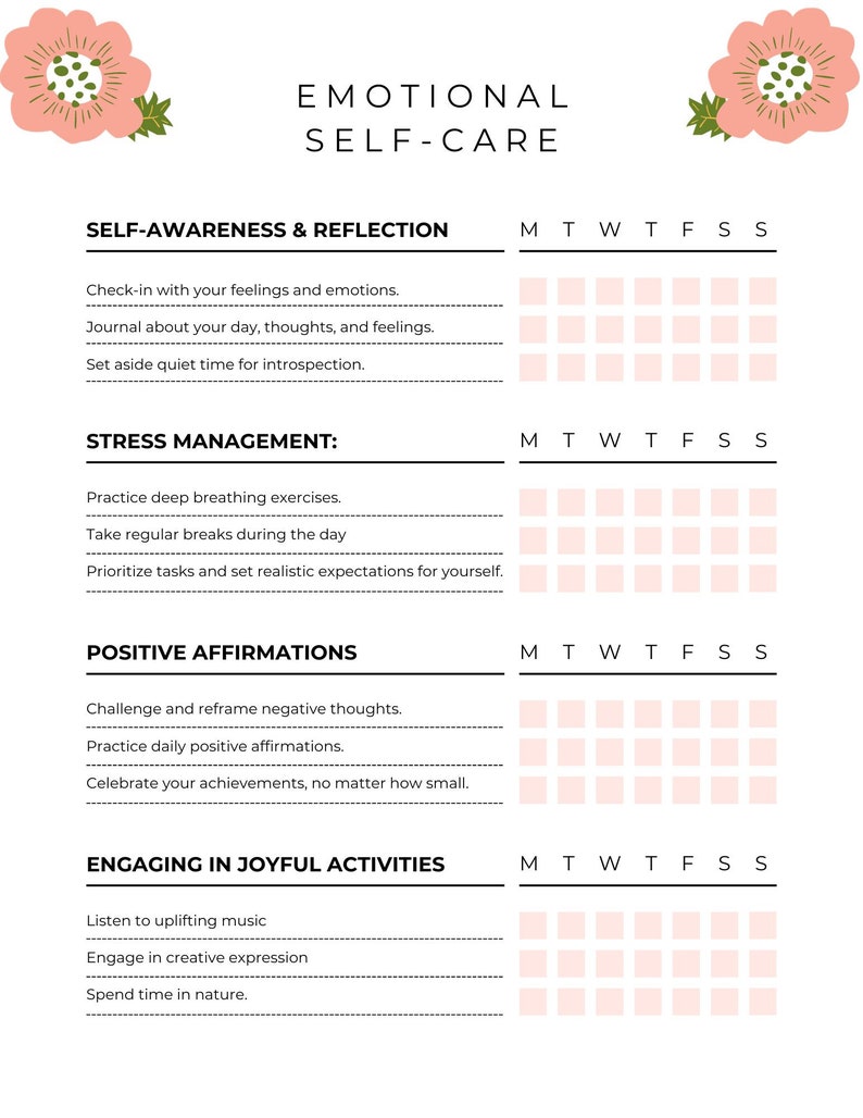 Ultimate Self-care Kit: Checklist, Trackers, and More | Printable ...