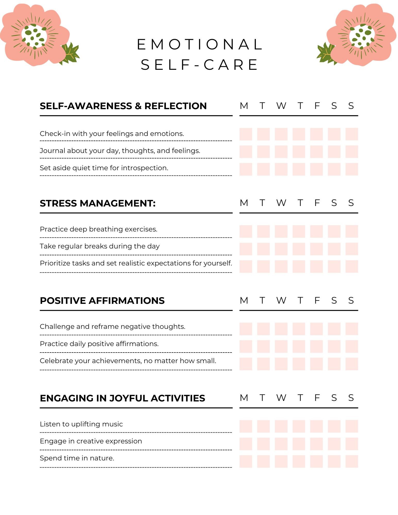 Ultimate Self-care Kit: Checklist, Trackers, and More | Printable ...