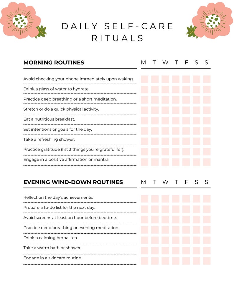 Ultimate Self-care Kit: Checklist, Trackers, and More | Printable ...