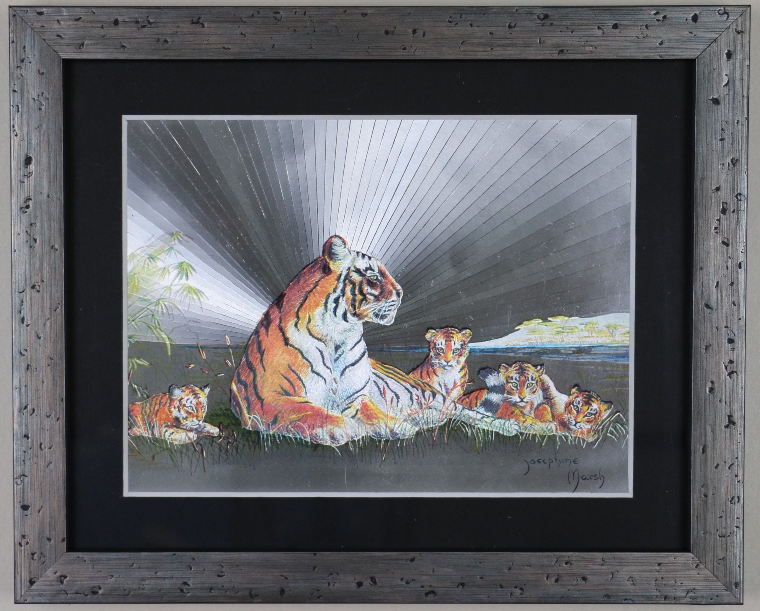 Tiger and Cubs by Josephine Marsh Rare Vintage 1970s FJ - Etsy